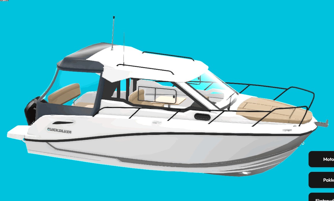 Quicksilver Activ 705 Weekend m/Mercury F150 hk Racing XL DS V6, hvid ...