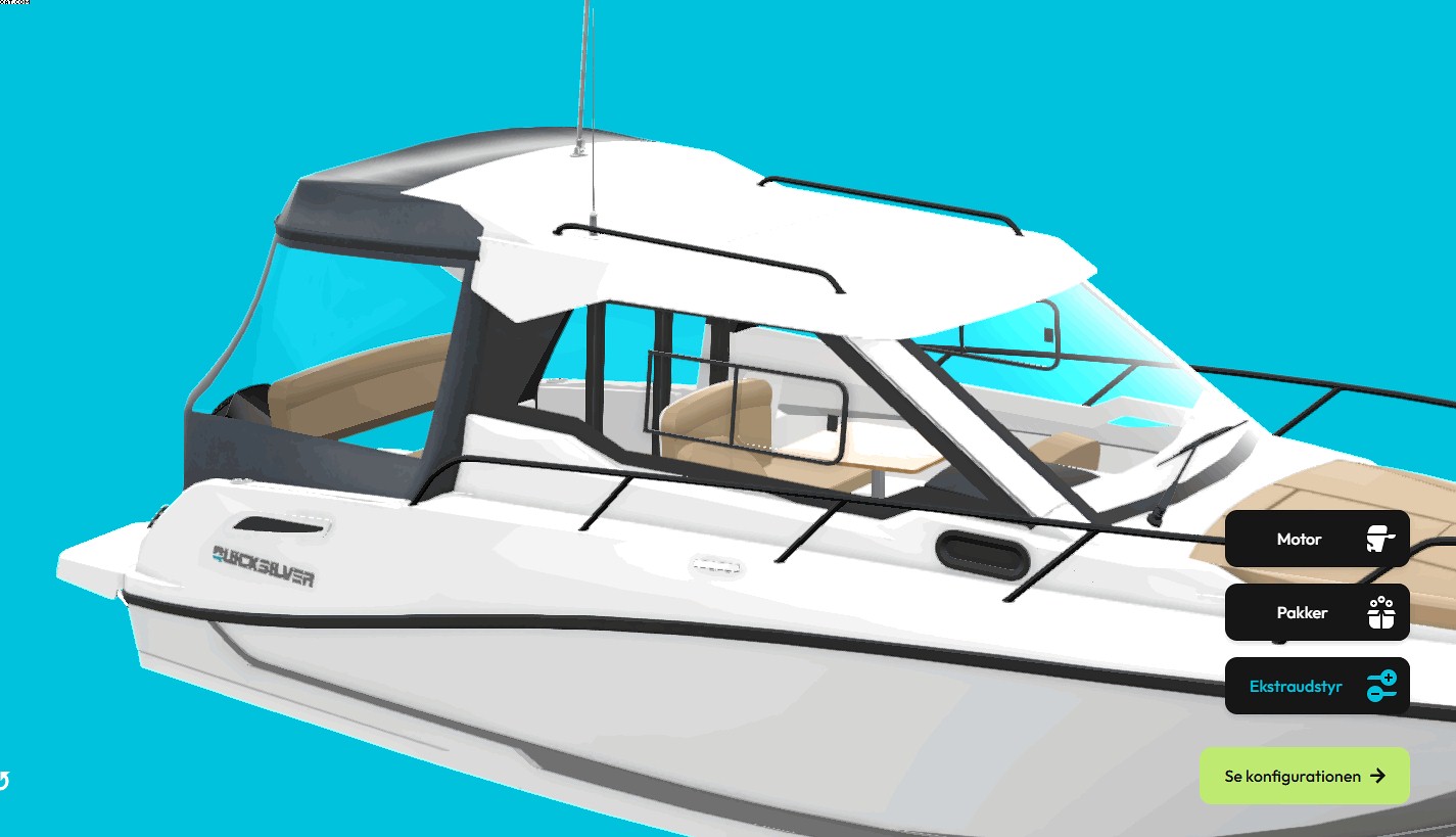 Quicksilver Activ 705 Weekend m/Mercury F150 hk Racing XL DS V6, hvid ...